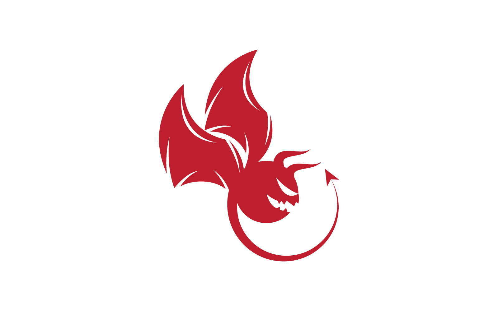 Diseño vectorial de ilustración del logotipo del diablo