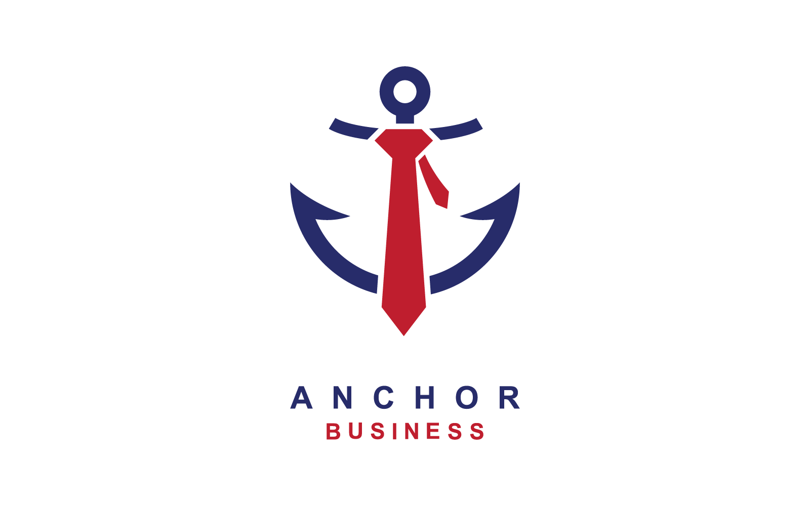 Modelo de ilustração do logotipo da âncora - TemplateMonster