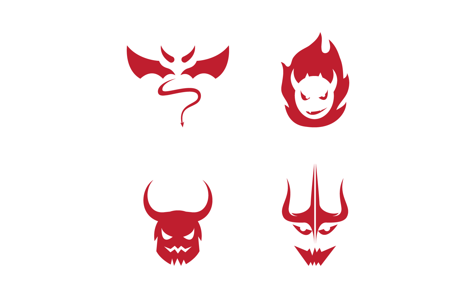 Diseño de ilustración del logo del diablo - TemplateMonster