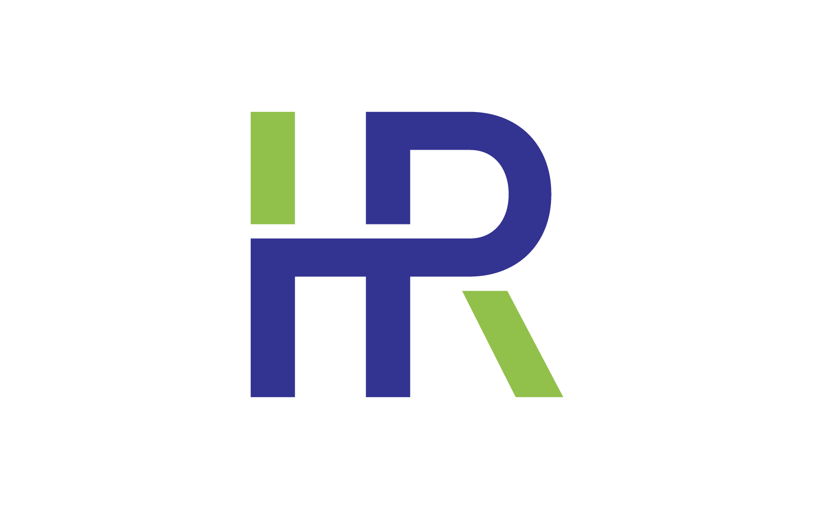Vecteur d'illustration du logo de la lettre initiale RH