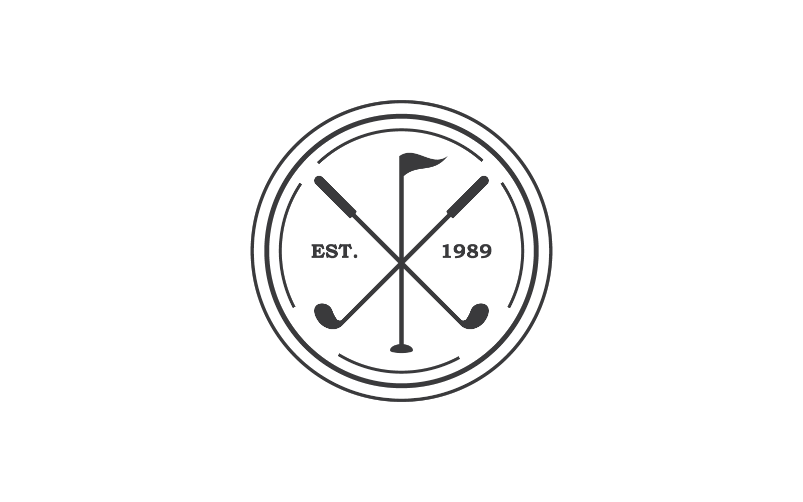 Conception d'illustration vectorielle d'icône de logo de golf