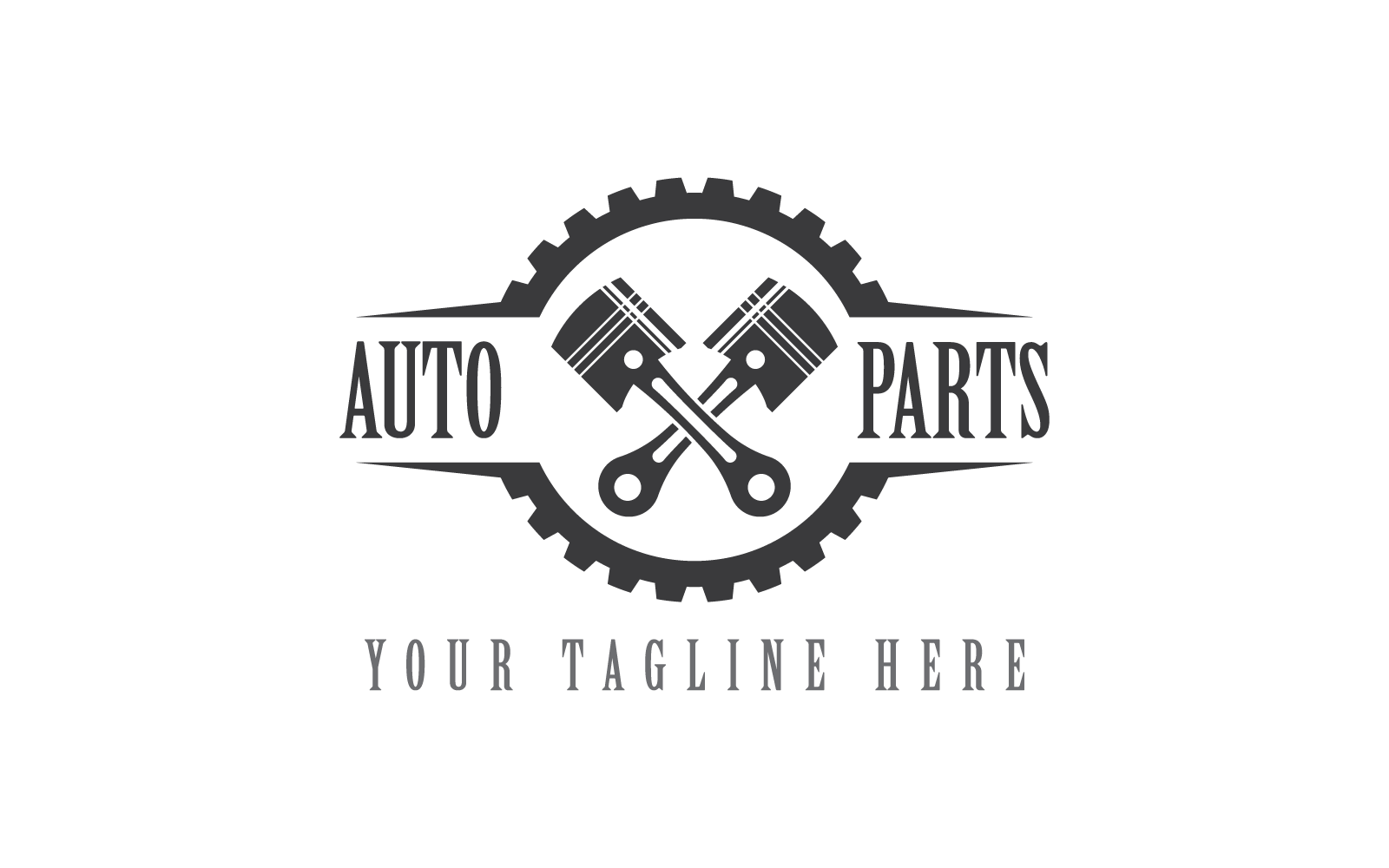 Piston otomatik servis logo vektör şablonu - TemplateMonster