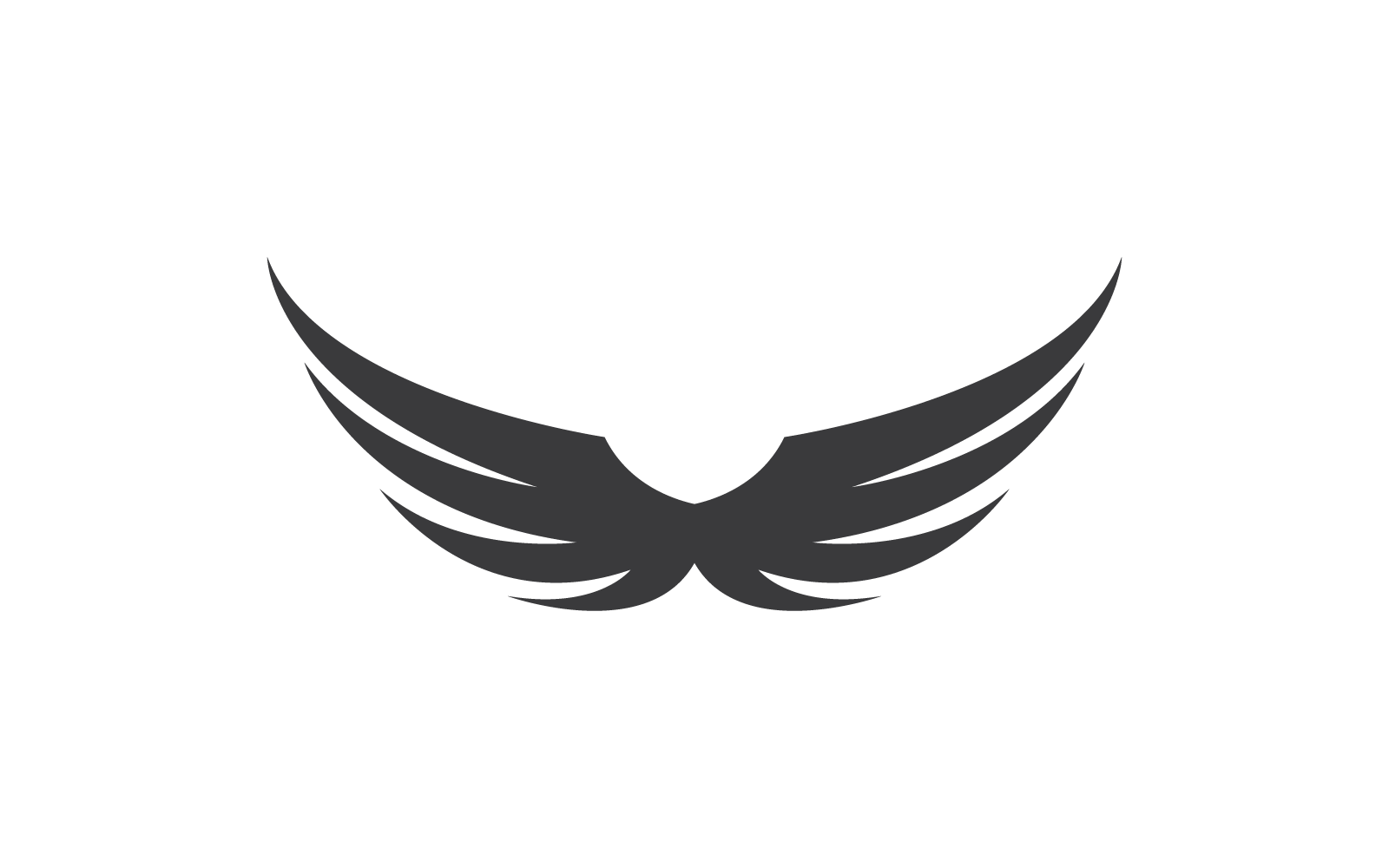 Wing illustration logo flat design #382917 - TemplateMonster