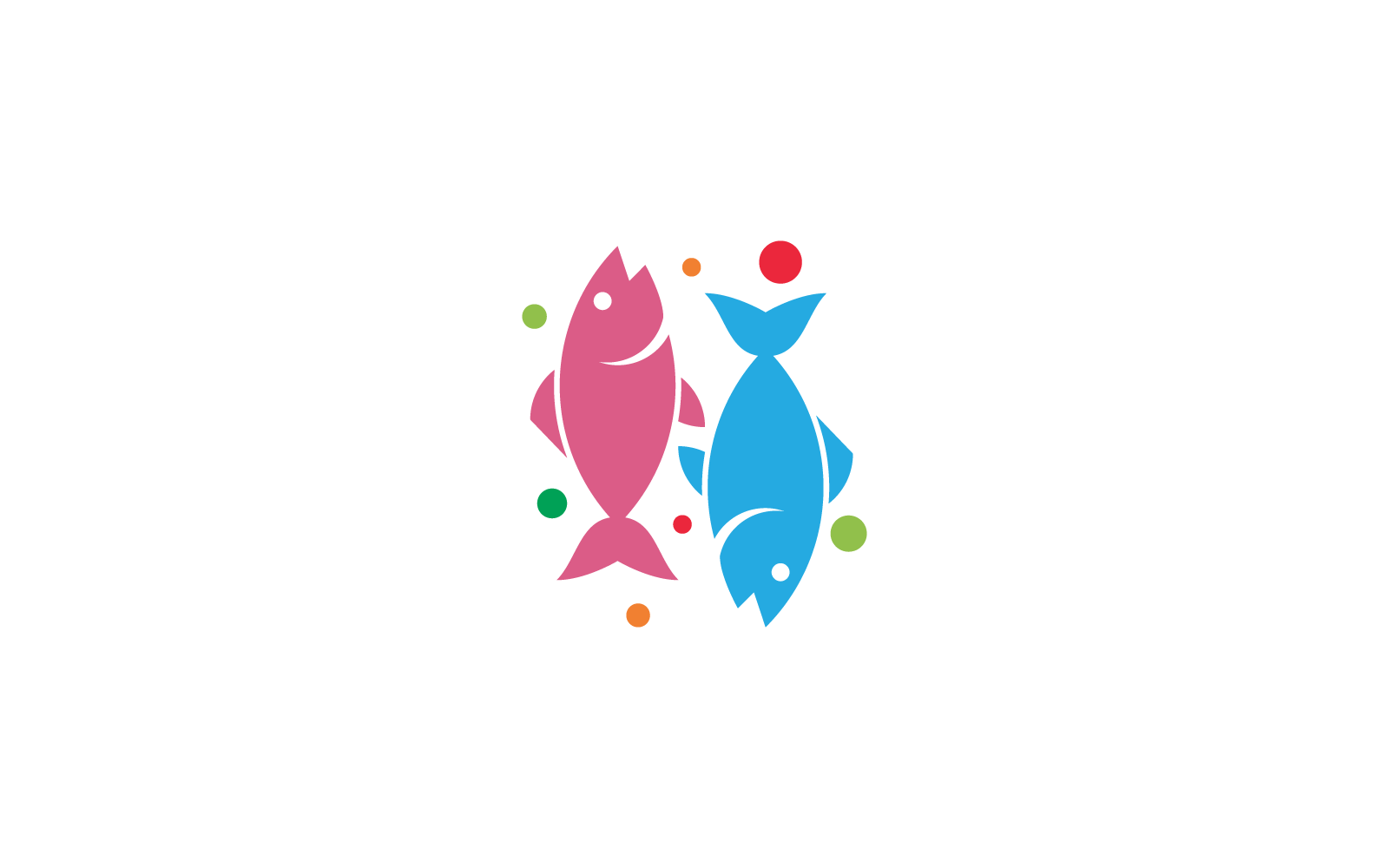Fisch-Logo, Fisch-Menü-Illustration, Vektor-Design-Vorlage