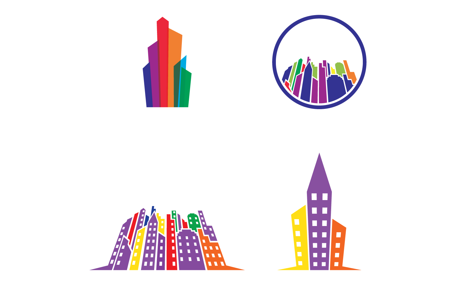 Modèle d'illustration du logo de la ville moderne