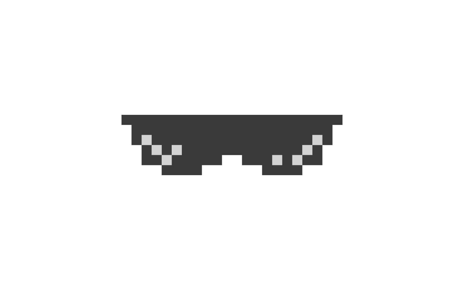 Lunettes géniales style pixel design plat vectoriel
