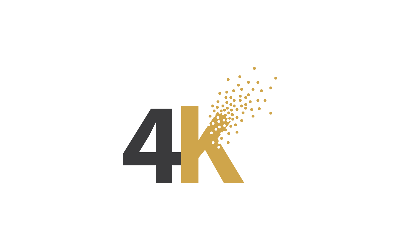 4K Ultra HD logo vektör düz tasarımı - TemplateMonster