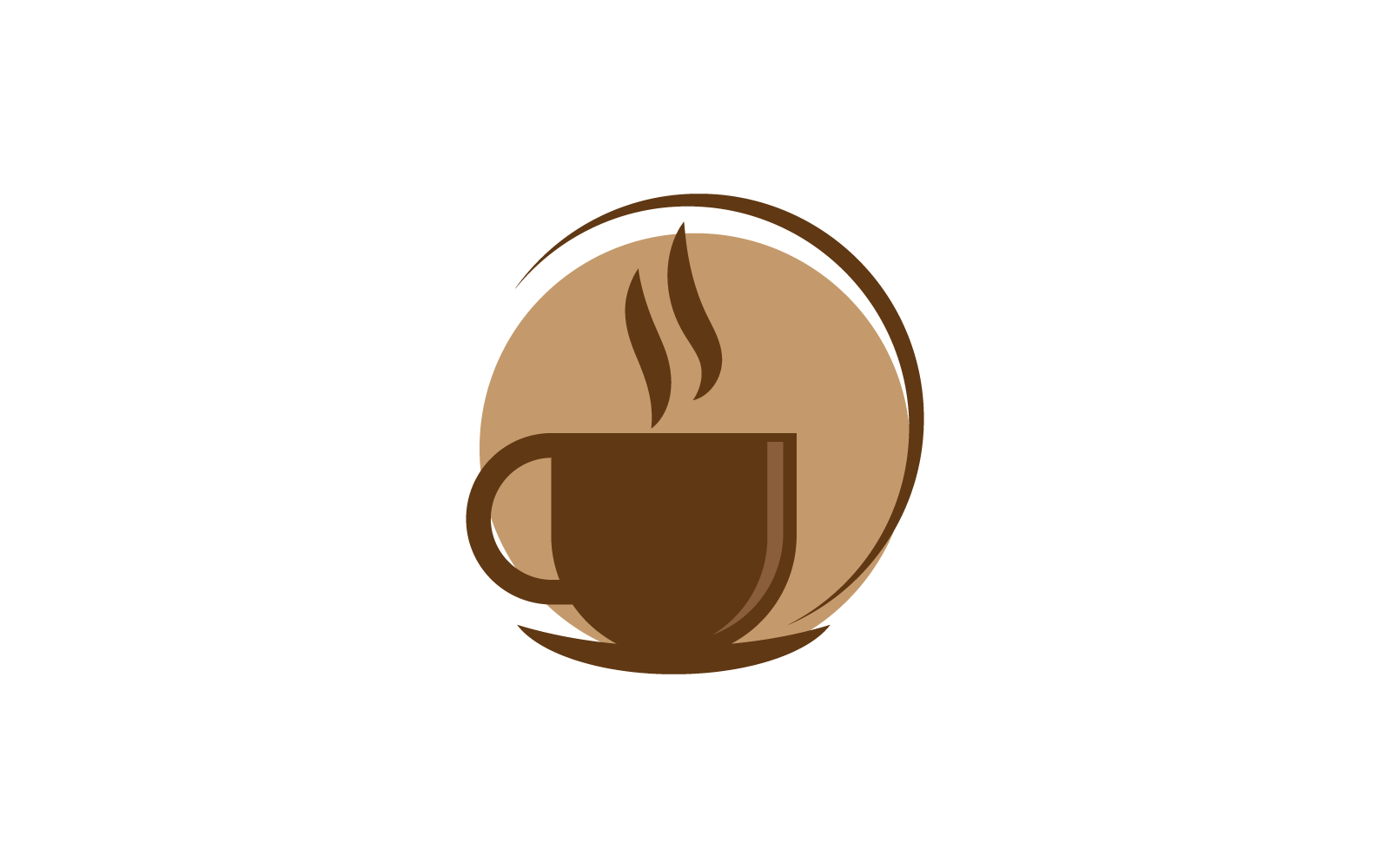 Ilustración de vector de plantilla de logotipo de taza de café