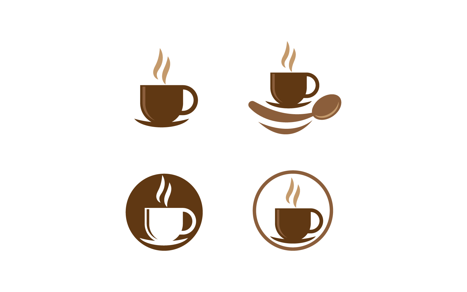 Kaffeetasse-Logo-Vorlage, Vektorgrafik-Design