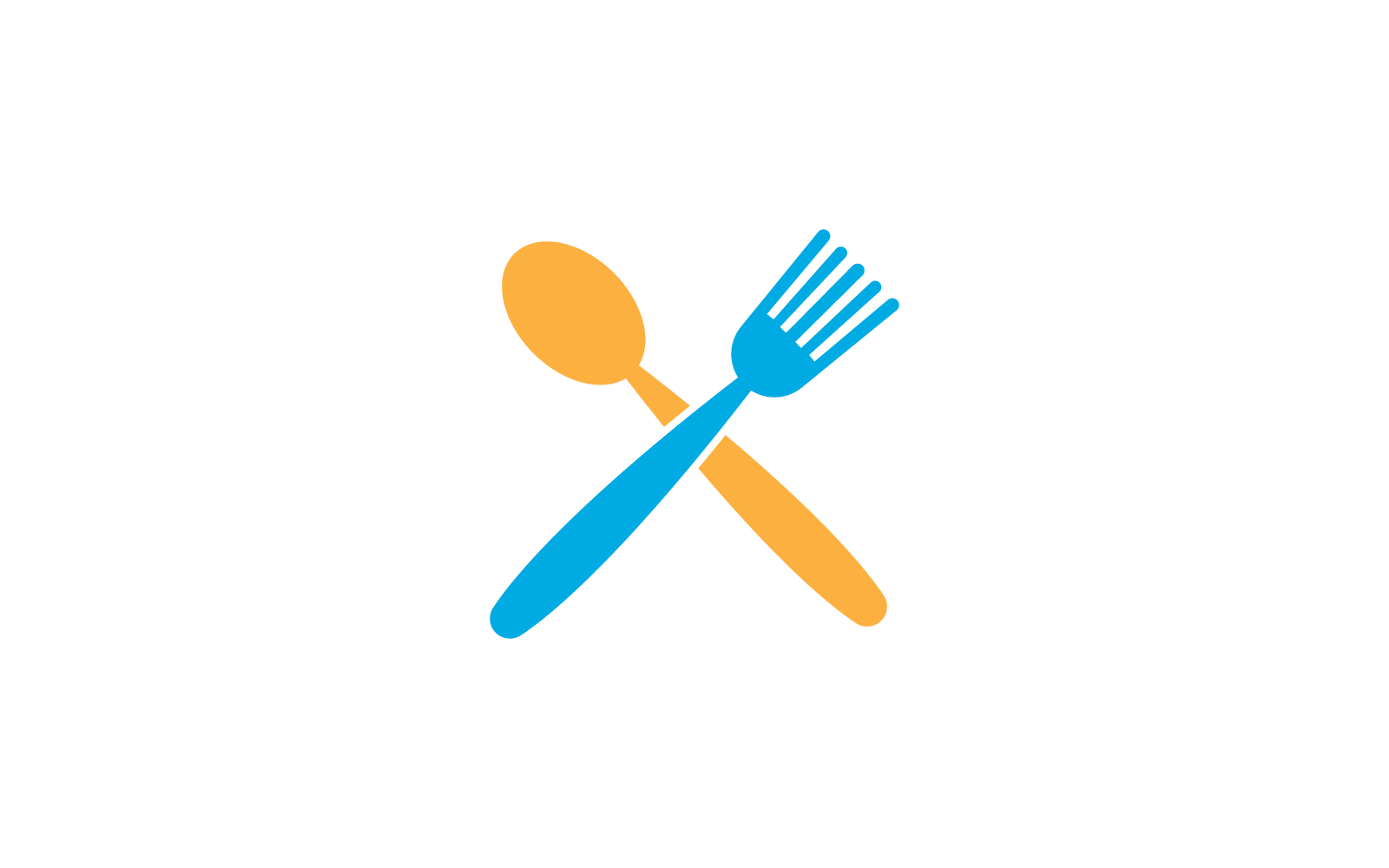 Modèle d'icône vectorielle de logo fourchette et cuillère