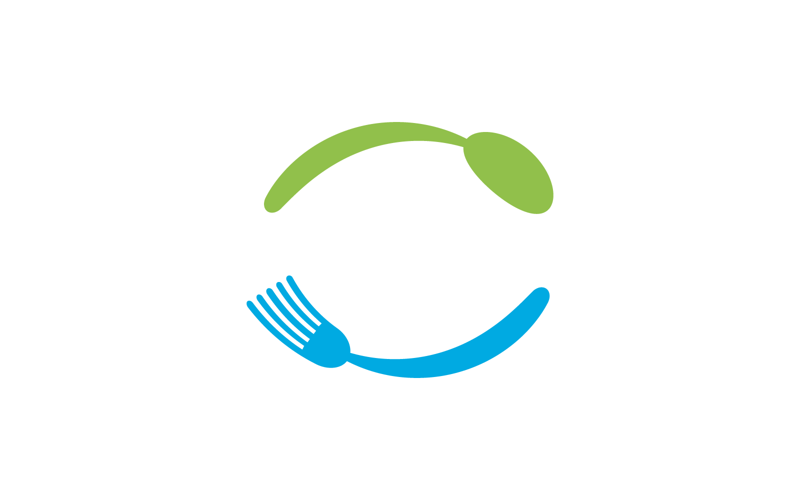 Modèle d'illustration vectorielle d'icône de logo de fourchette et de ...