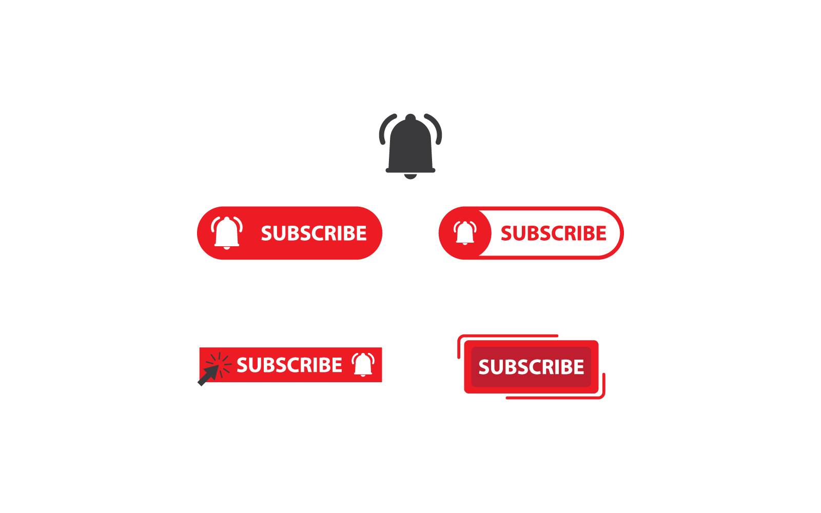 Suscribe button icon vector flat design template