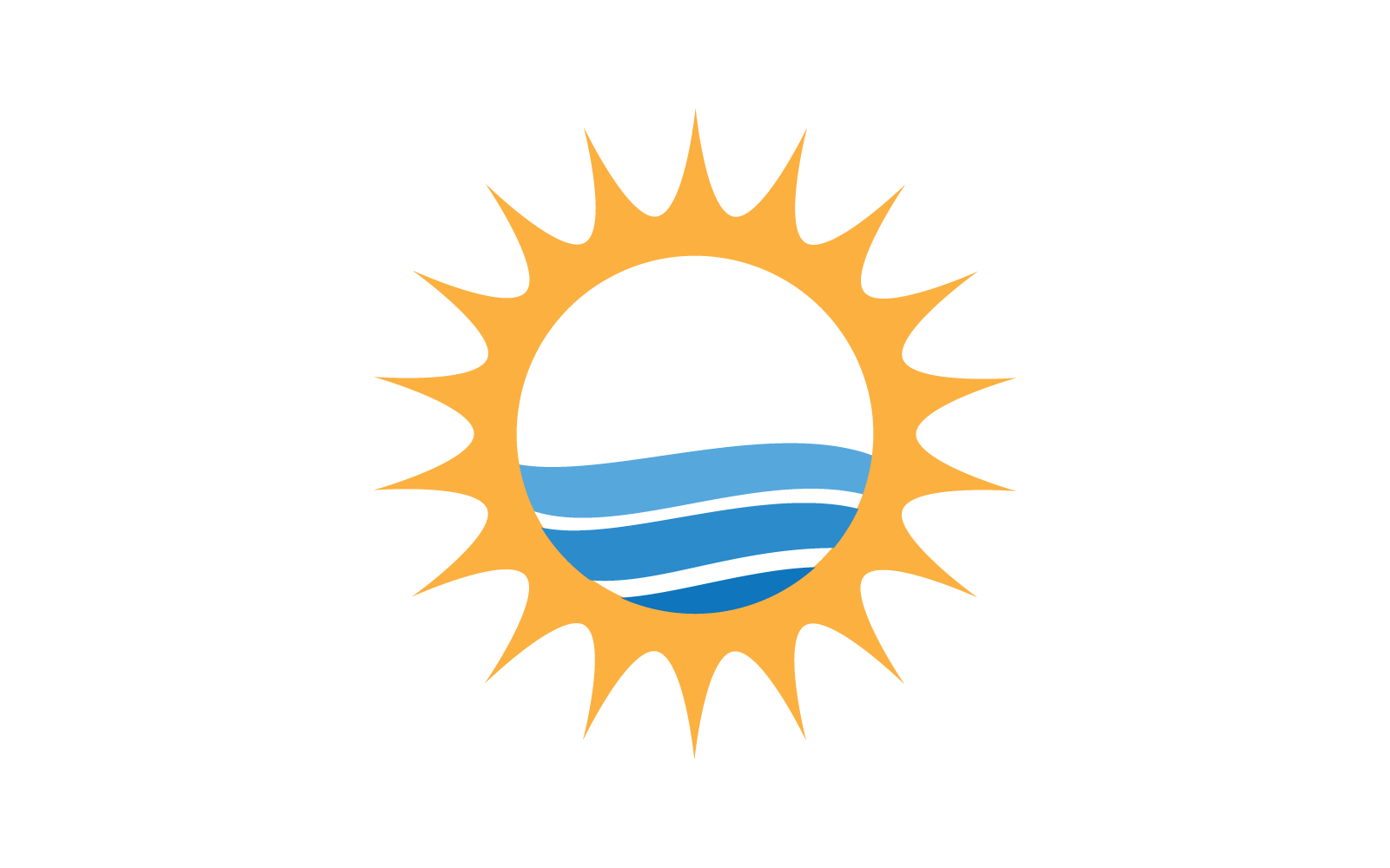 Modèle de conception d'icône vectorielle de logo d'illustration solaire