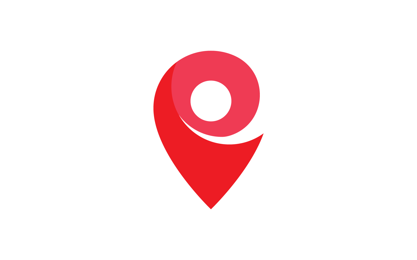 Sinal de ponto de localização e modelo de vetor de logotipo de símbolo