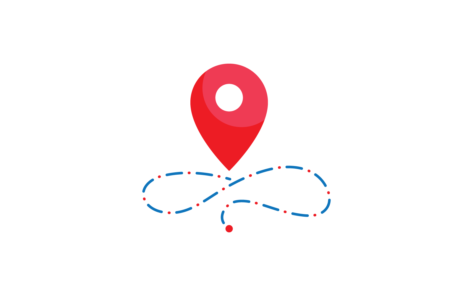 Sinal de ponto de localização e símbolo logotipo design vetorial