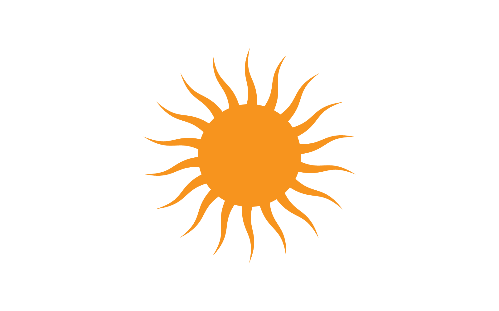 Modelo de design de vetor de ilustração de logotipo de sol