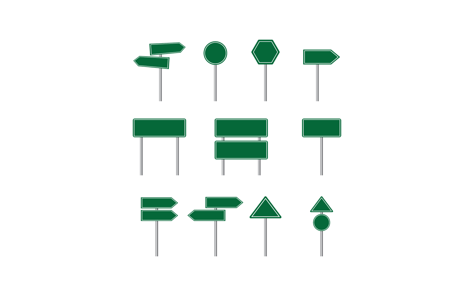 Icône de panneau de signalisation design plat