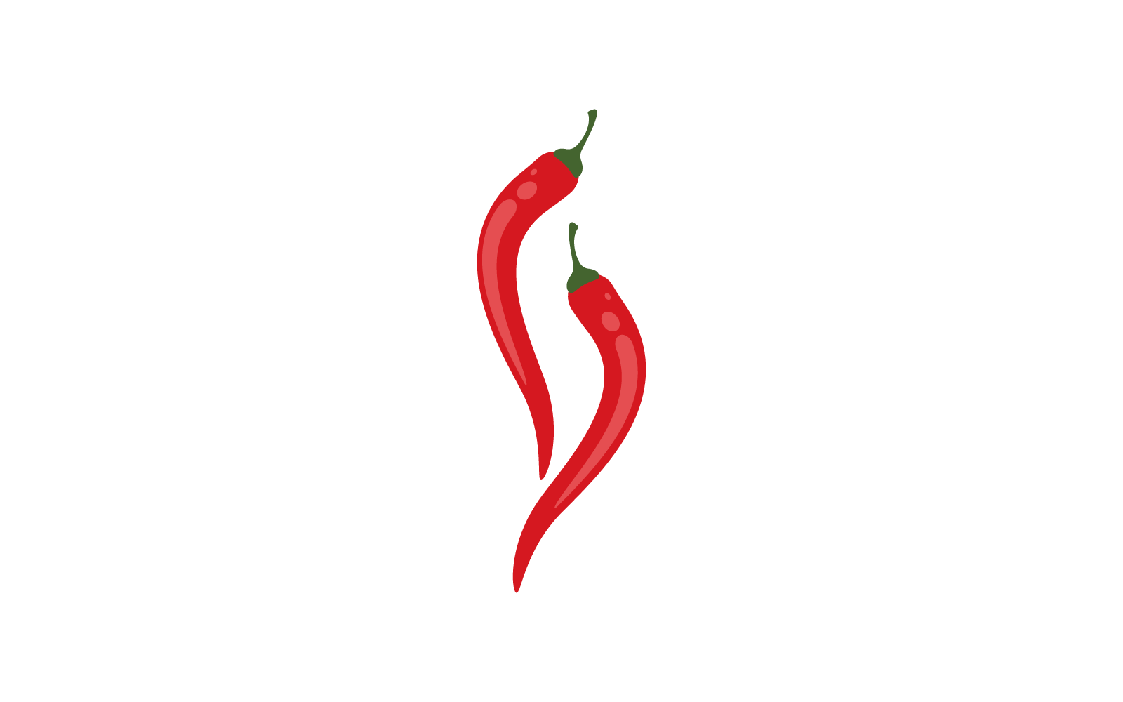 Modèle vectoriel de logo d'illustration de piment rouge chaud