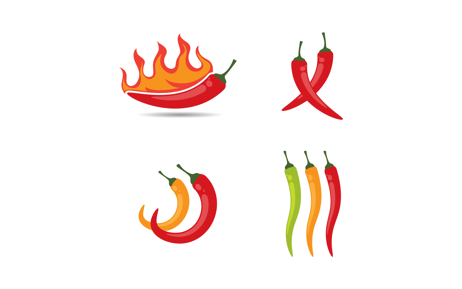 Red hot Chili illustration design template - TemplateMonster