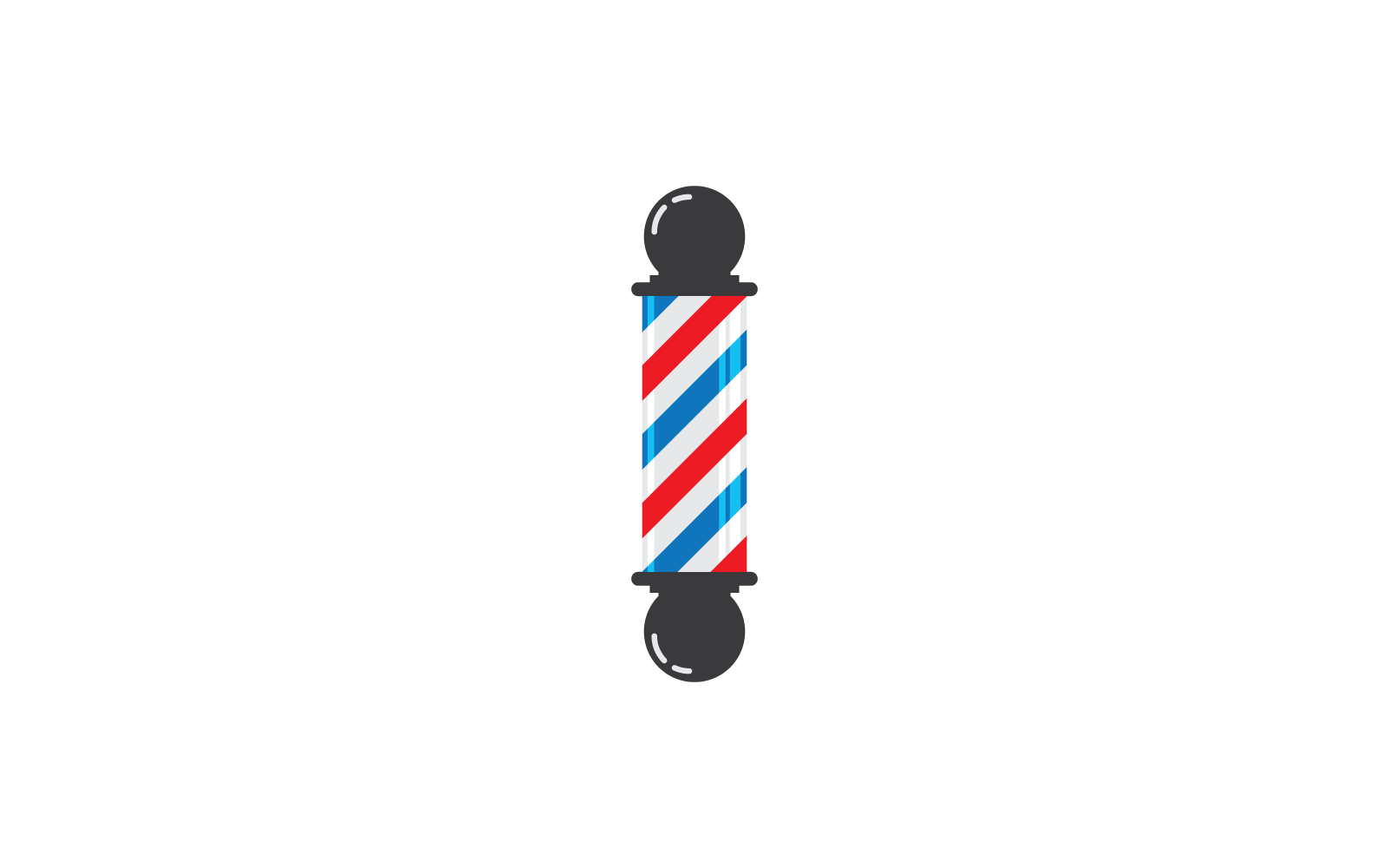 Plantilla vectorial de ilustración del logotipo de poste de barbero
