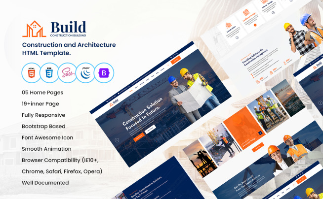 HTML Website Templates for Construction Websites 👷 Monster ONE