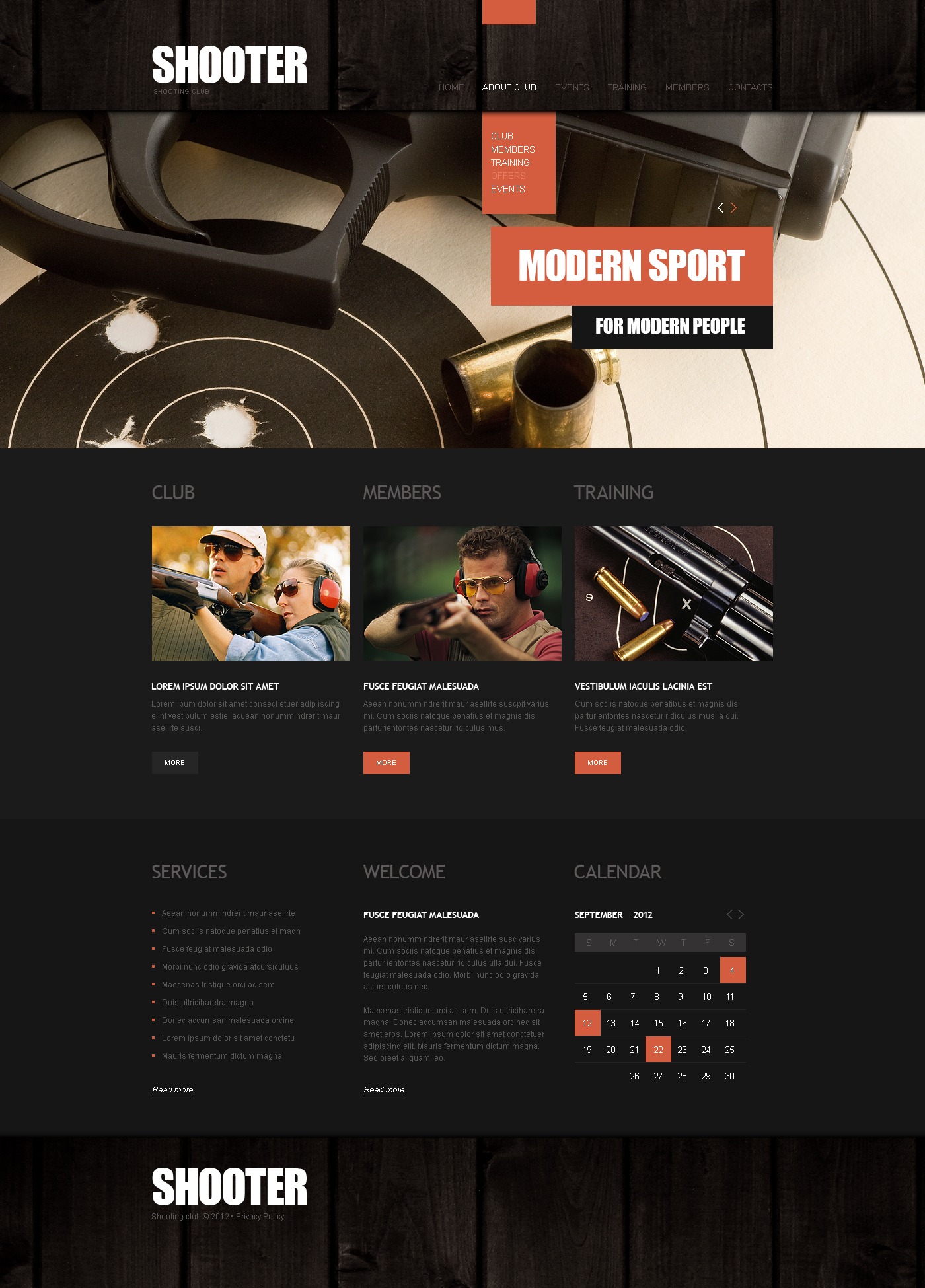 Gun Shop Website Template 39293