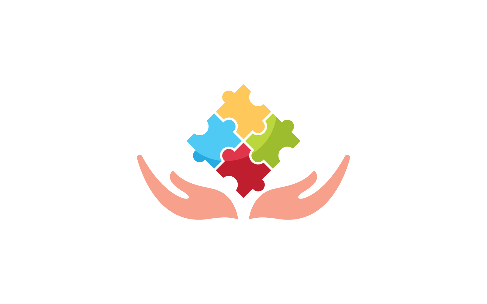 Disability logo, family care, or Community care logo vector flat design