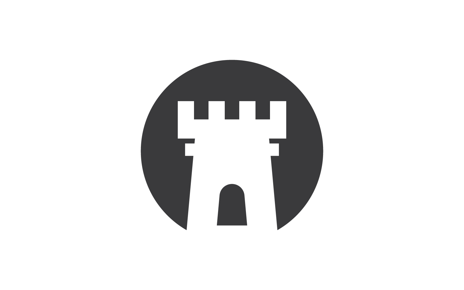 Plantilla vectorial de diseño de logotipo de ilustración de castillo