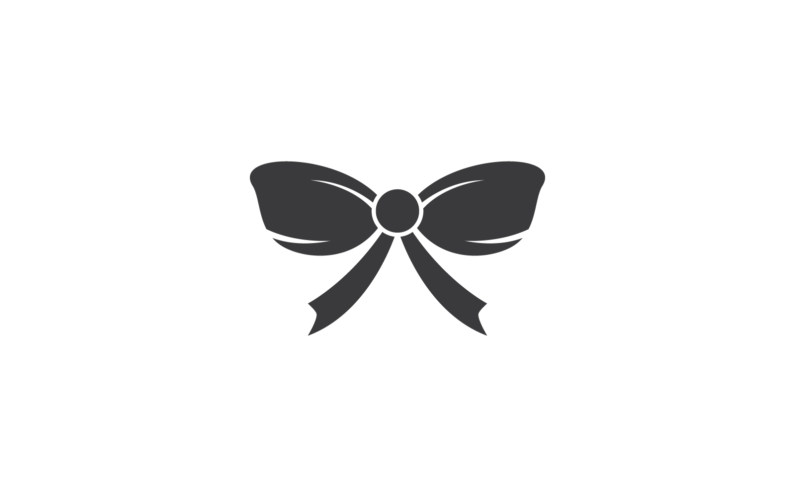 Noeud papillon icône logo vectoriel design plat