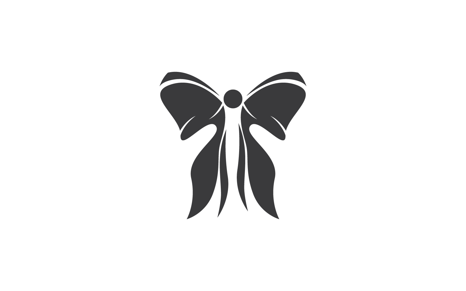 Noeud papillon logo icône vecteur design plat