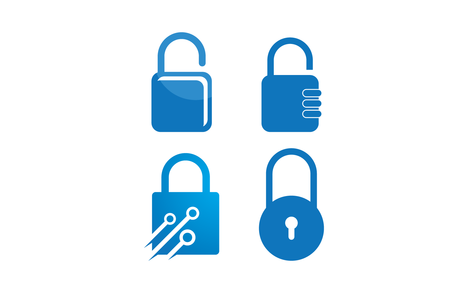 Ilustración de diseño de vector de logotipo de candado