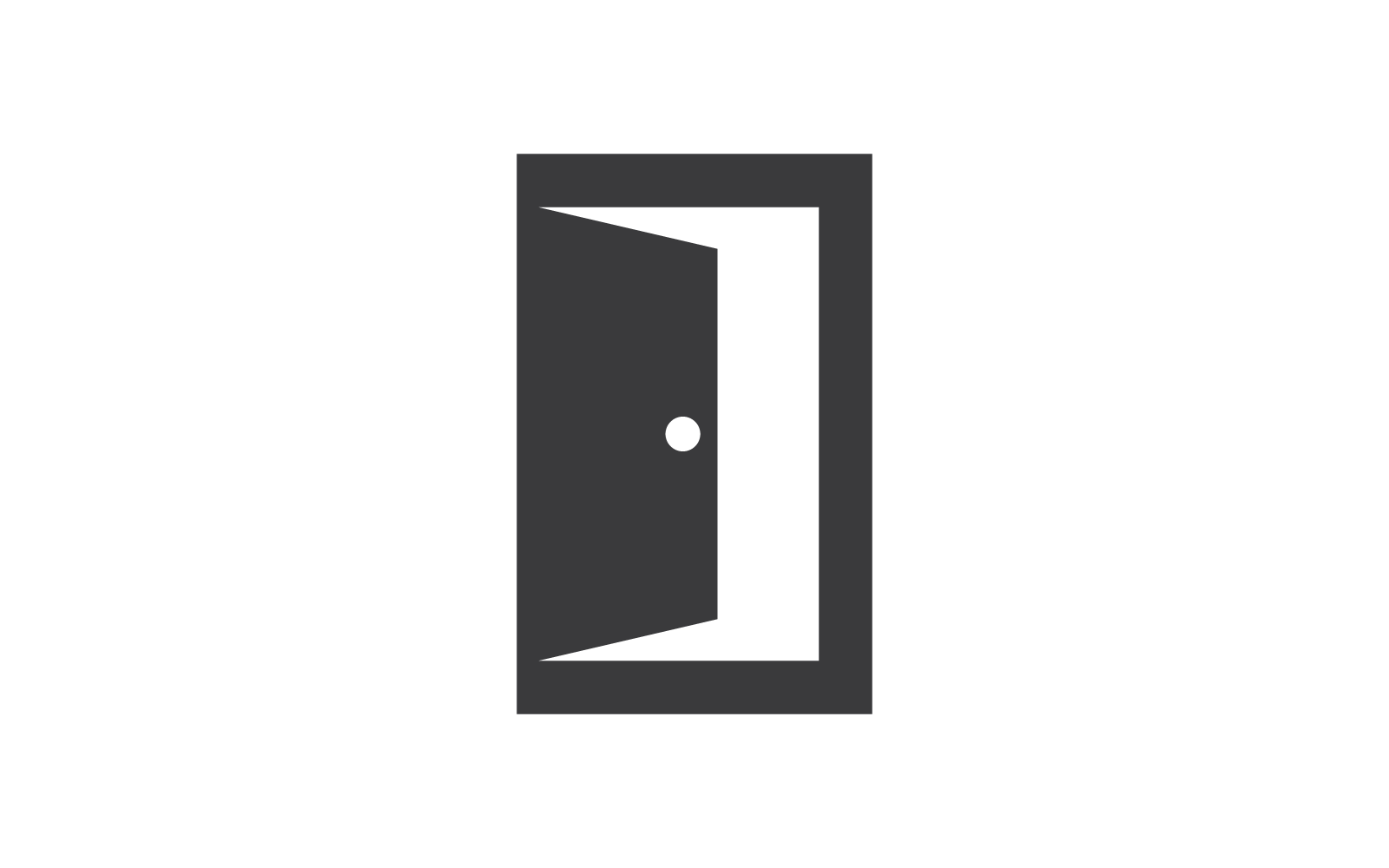 Modèle vectoriel d'icône de logo de porte