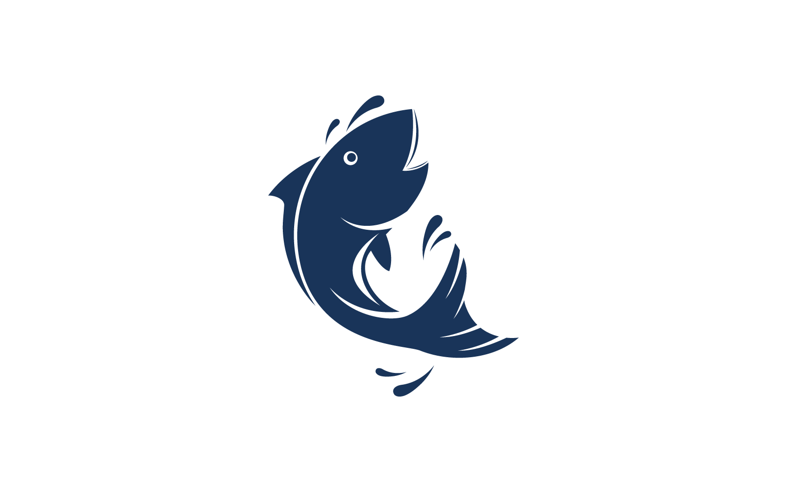 Modèle vectoriel d'icône de logo de poisson