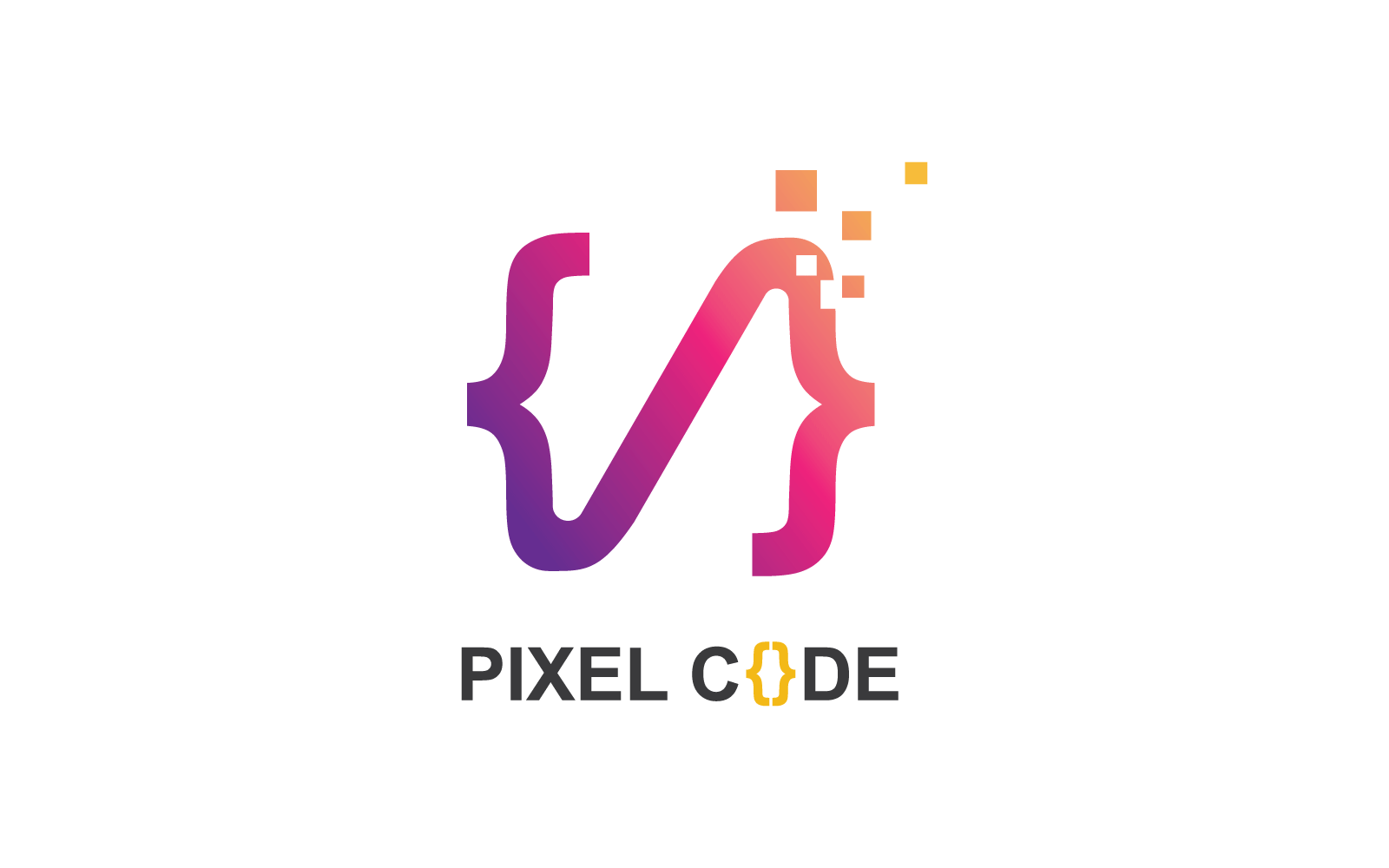 Modèle de logo de technologie de code de programmation