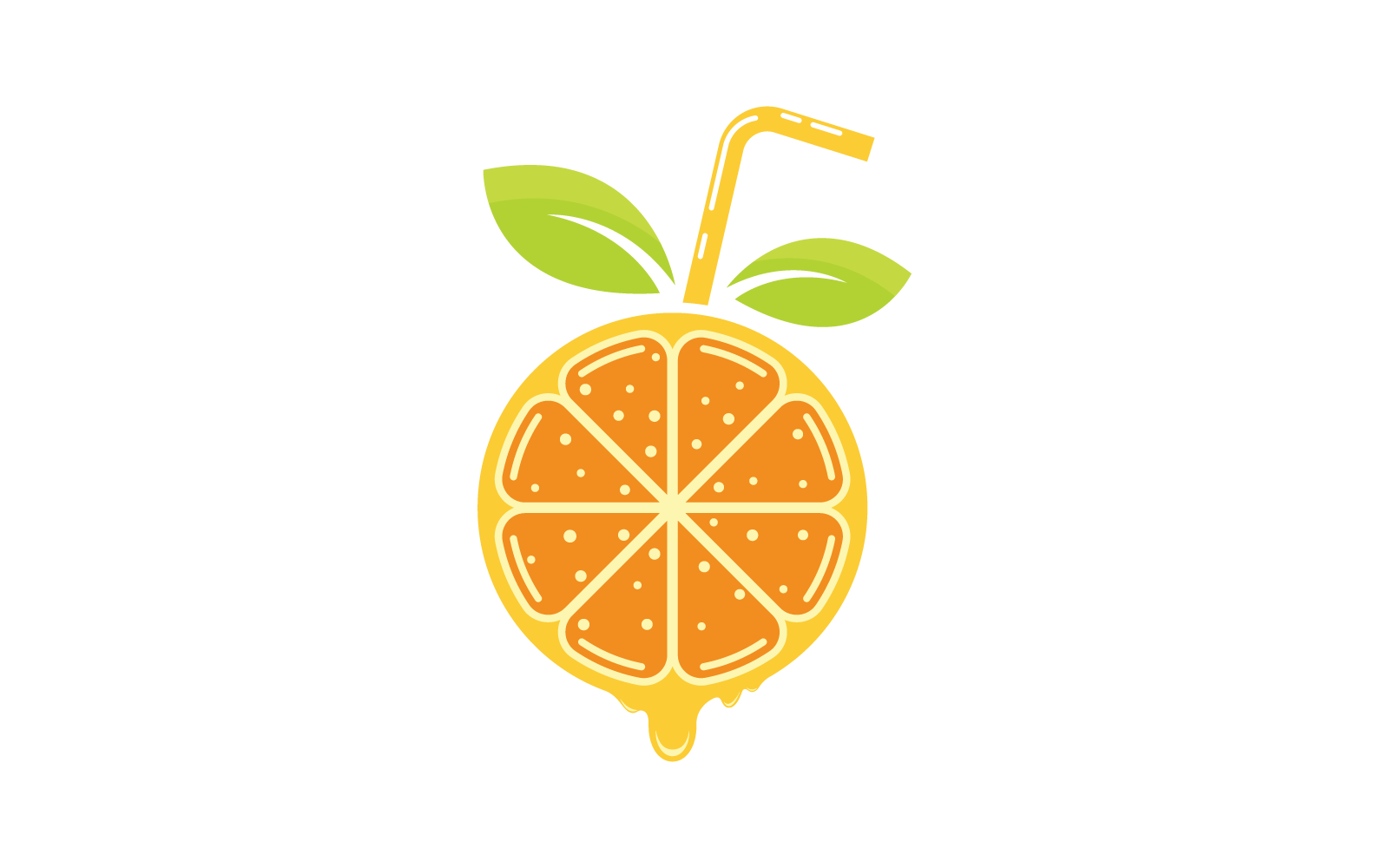 Modèle de conception vectorielle de marque de boisson fraîche logo jus
