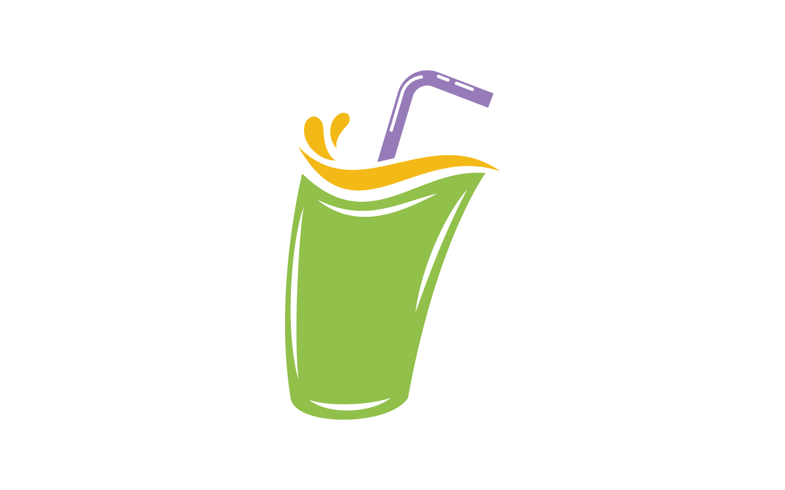 Šťáva čerstvý nápoj značky vektorové logo plochý design šablony
