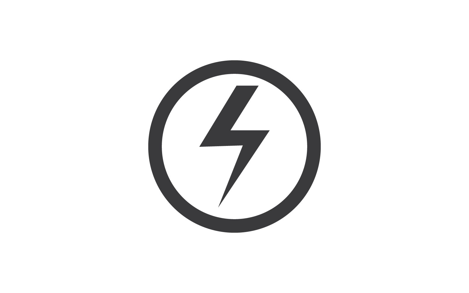 Power lightning icon logo vector design - TemplateMonster