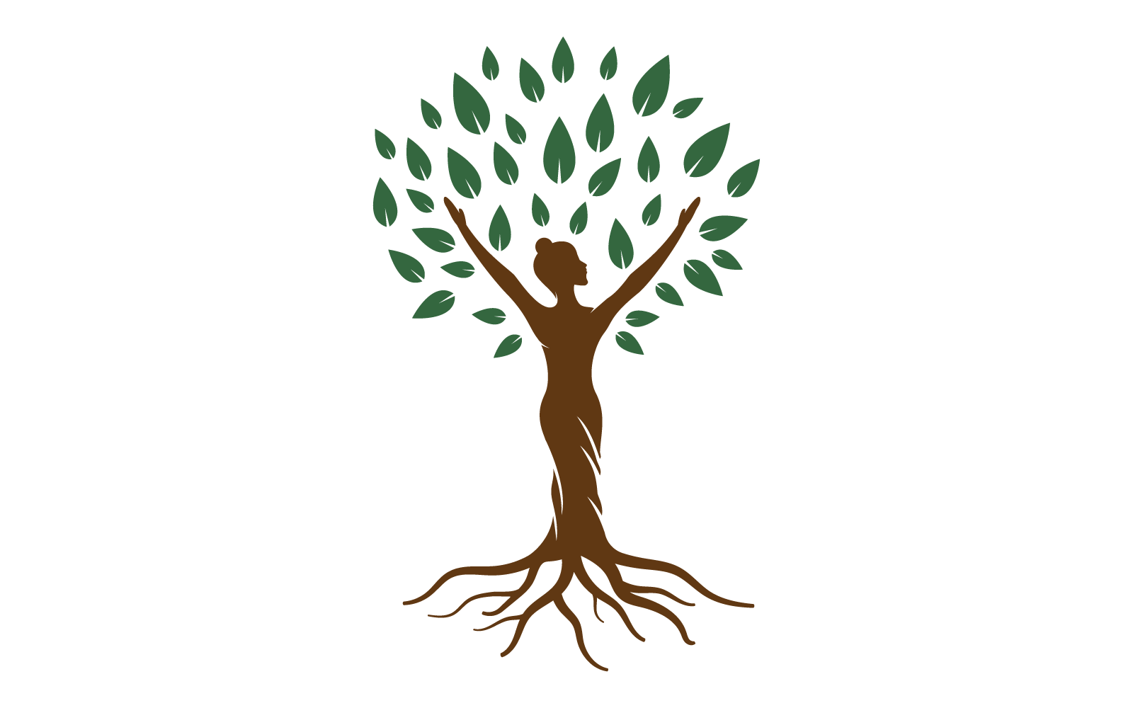 Ilustración de la hoja del árbol de las mujeres con la plantilla de ...