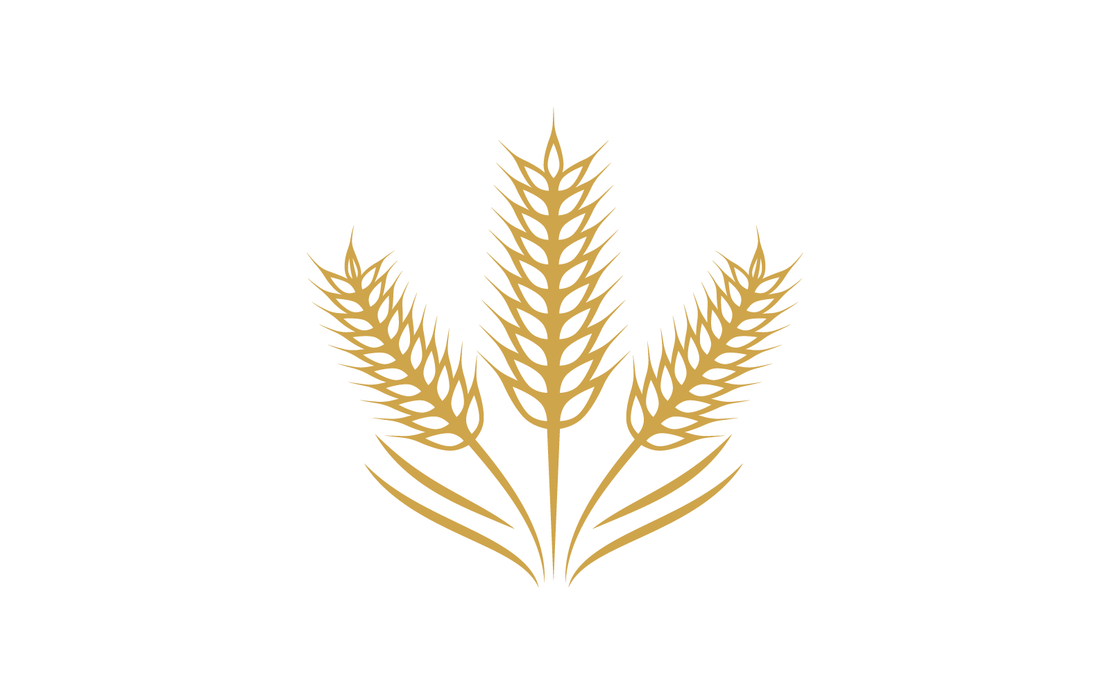 Modèle de logo de blé illustration vectorielle design plat