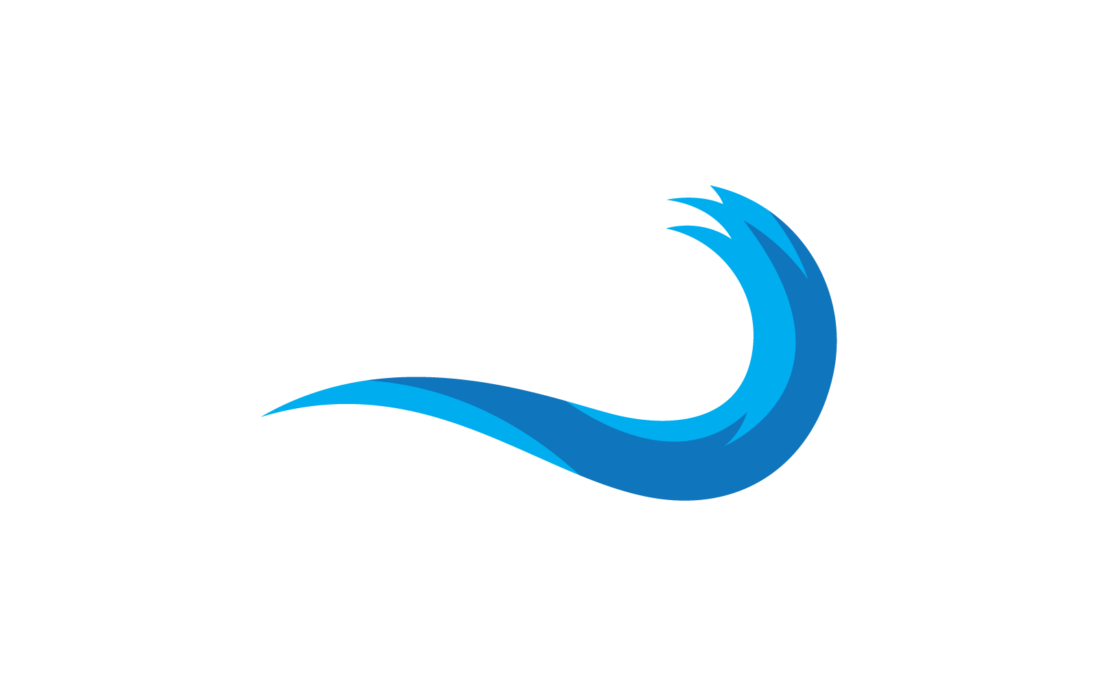 Création d'icône vectorielle de logo d'illustration de vague