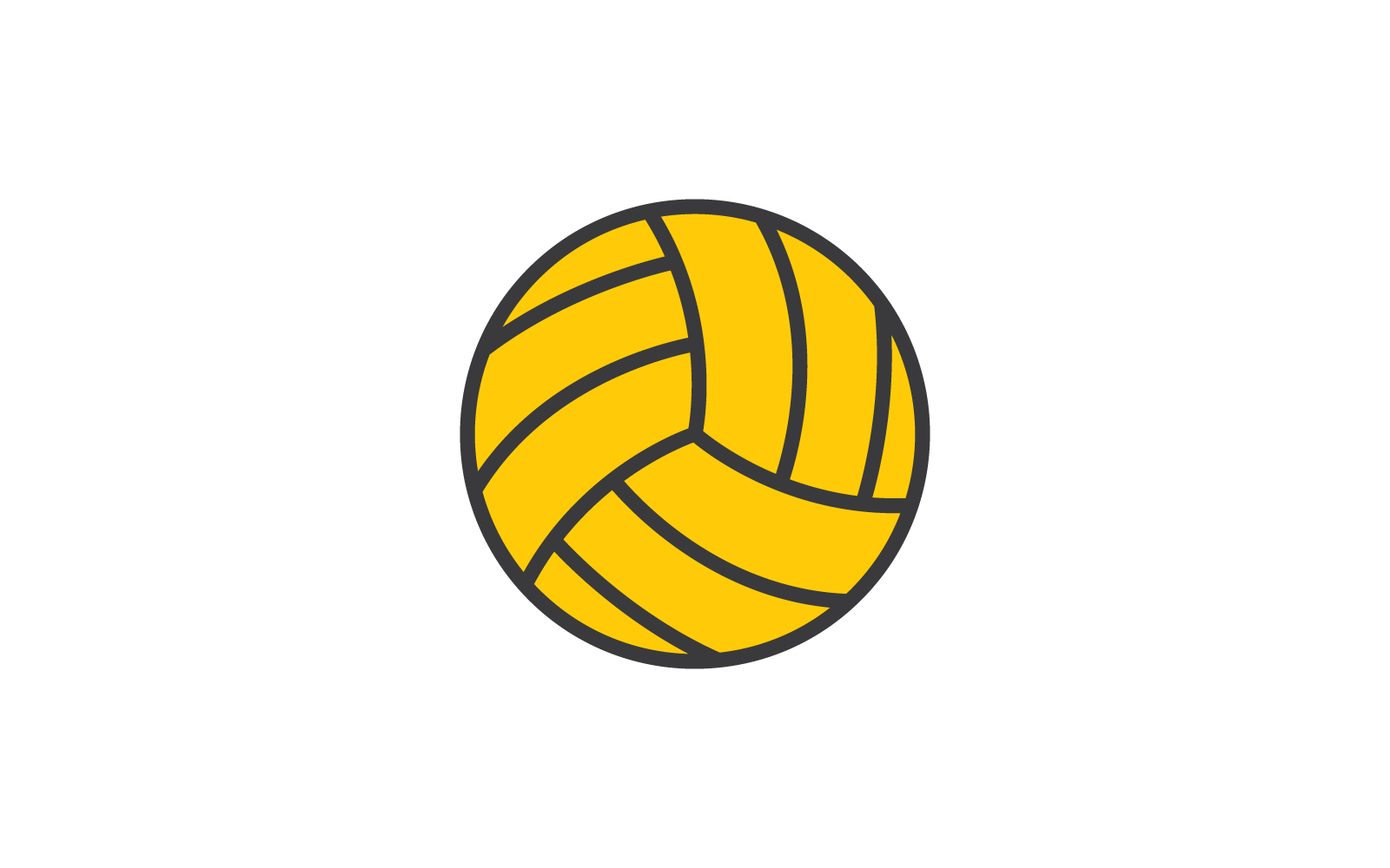 Volley ball logo vector flat design template