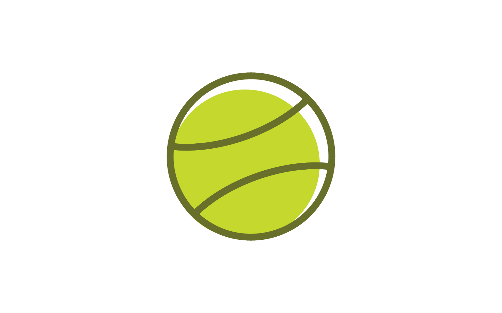 Modèle d'illustration de conception plate de logo de balle de tennis ...