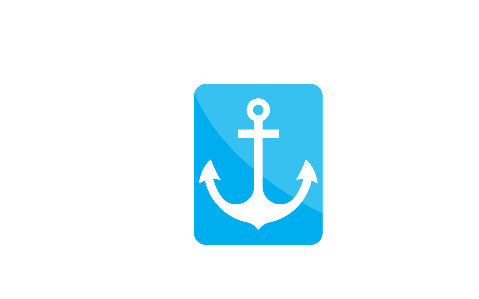 Modelo de ilustração de design vetorial de logotipo de âncora