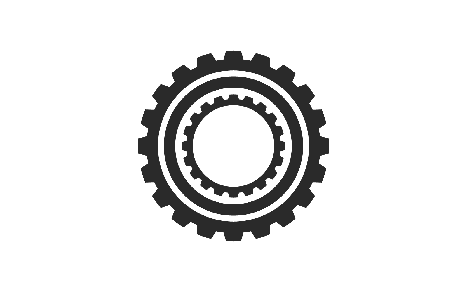 Diseño de vector de ilustración de logotipo de engranaje