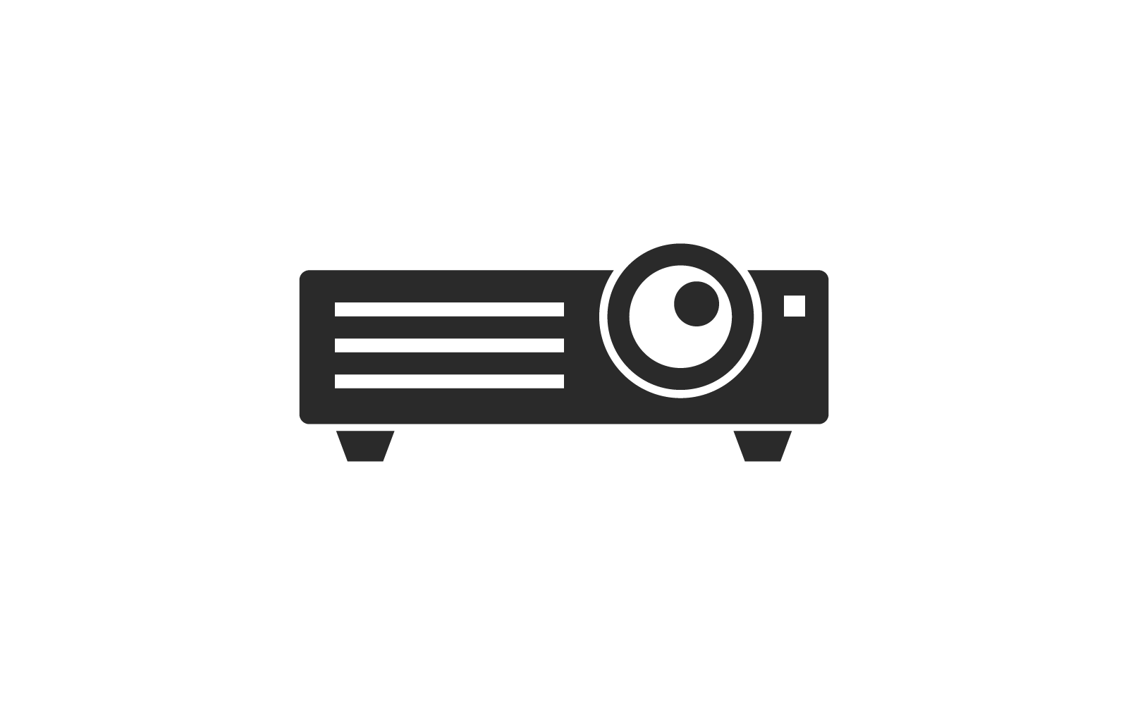 Icono de proyector en vector de plantilla de diseño plano