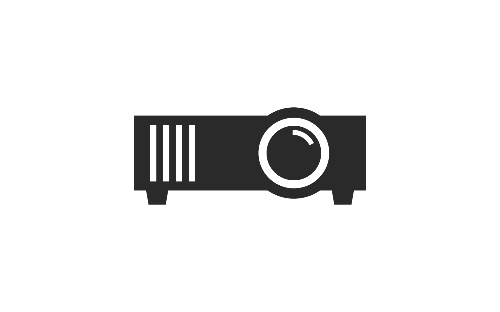 Plantilla vectorial de icono de diseño de proyector