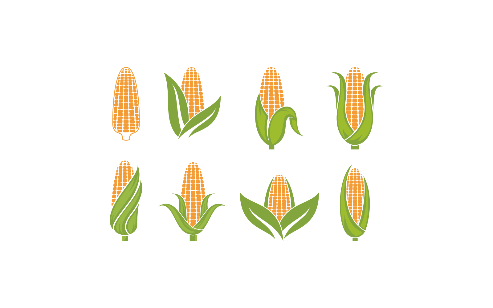 Corn design logo illustration template - TemplateMonster