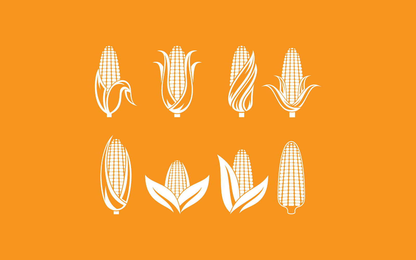 Modèle vectoriel d'illustration de logo de maïs