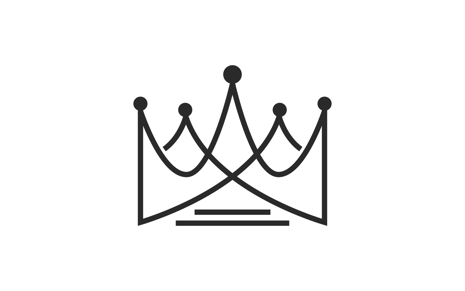 Couronne design illustration logo modèle vecteur