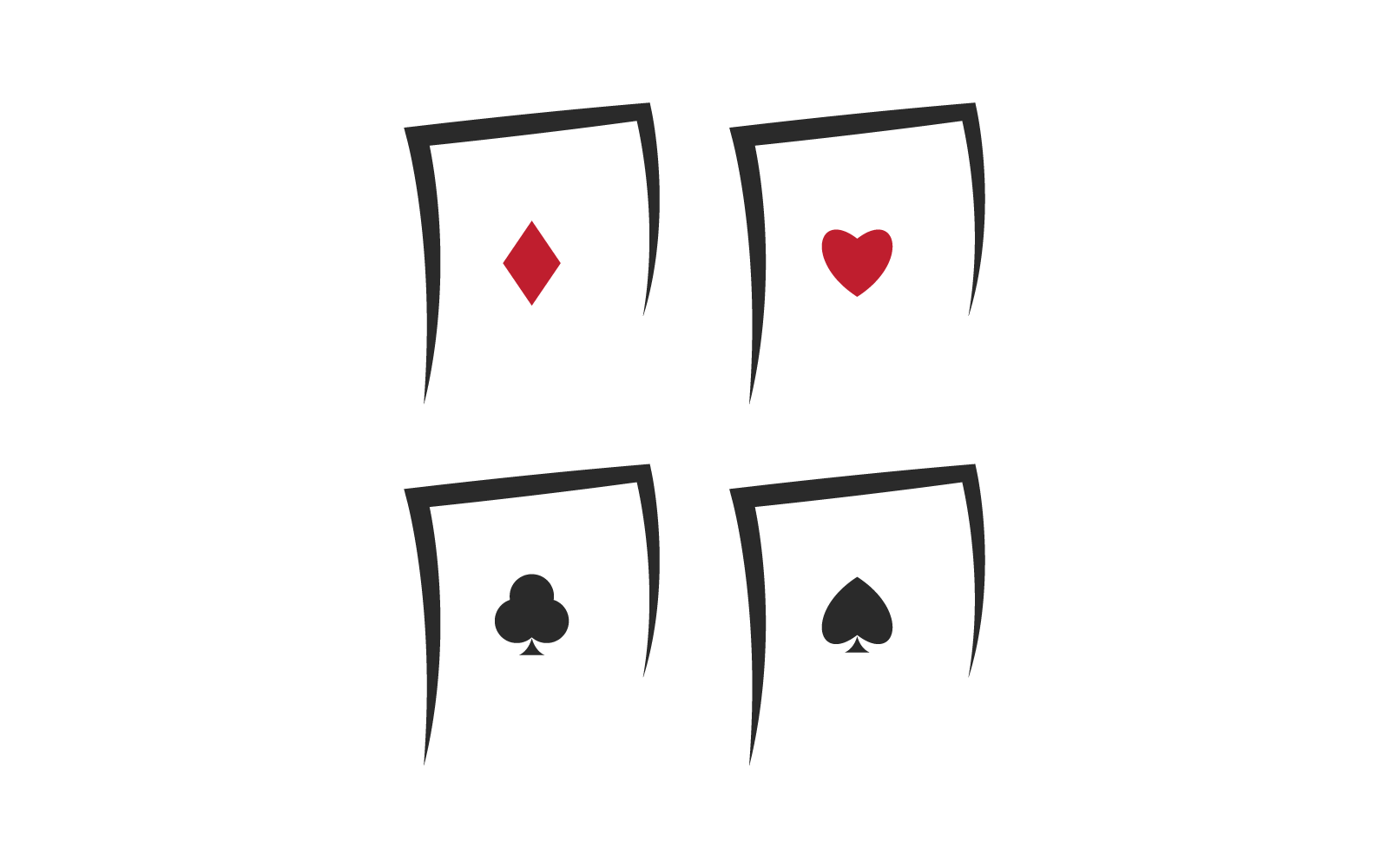 Naipes icono ilustración vectorial diseño plano